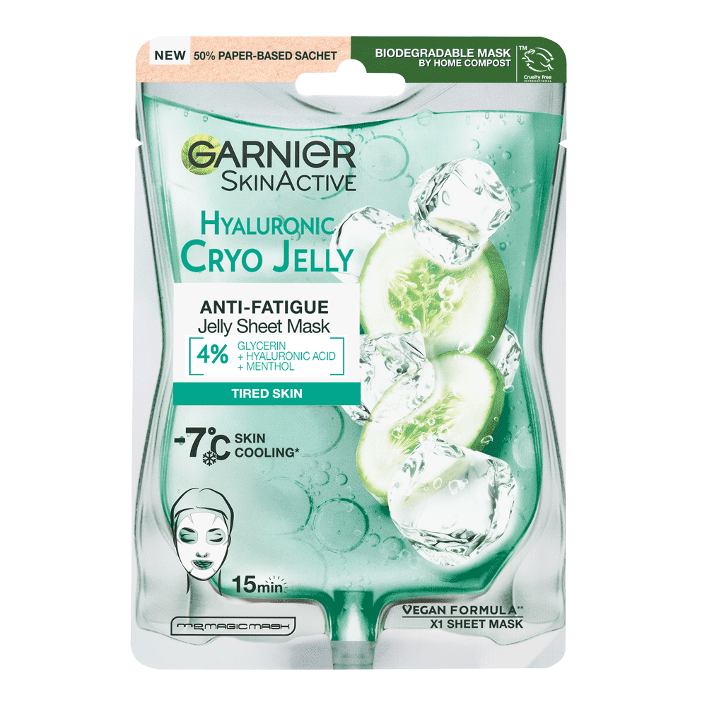 Cryo Face Tissue Masks » Virkistävät Kangasnaamiot | Garnier